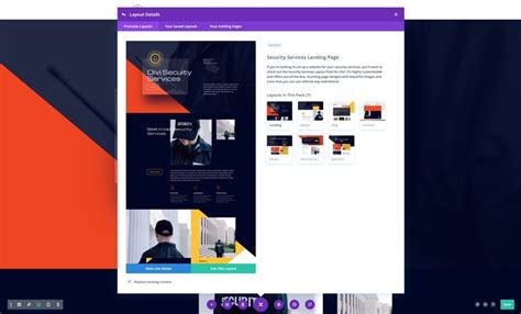 Get A Free Security Services Layout Pack For Divi