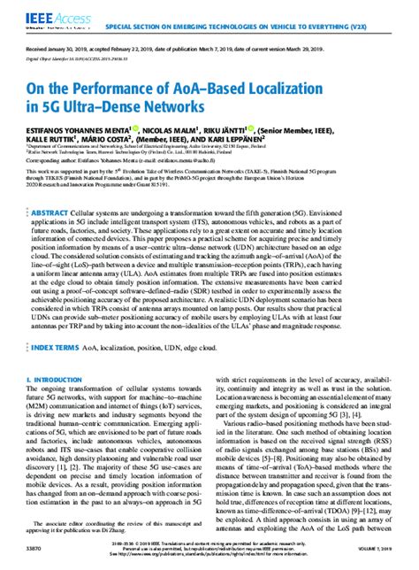 pdf on the performance of aoa based localization in 5g ultra dense
