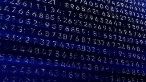 Premium Photo Abstract Digital Connection Moving Numbers Dots And Lines Motion Technology