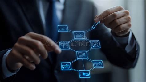 Business Process Automation Flowchart Visualization Concept Stock Illustration Illustration Of