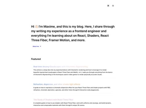 Gatsby Theme Maximeheckel By Maximeheckel A Gatsby Template Built