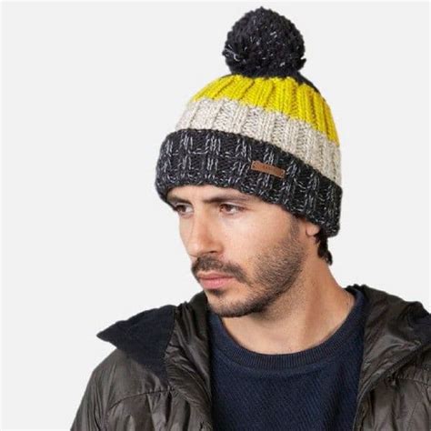 Barts Wilhelm Bobble Beanie Hat Yellow