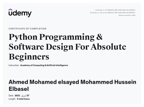 ahmed mohammed elbasel on linkedin new achievement in python