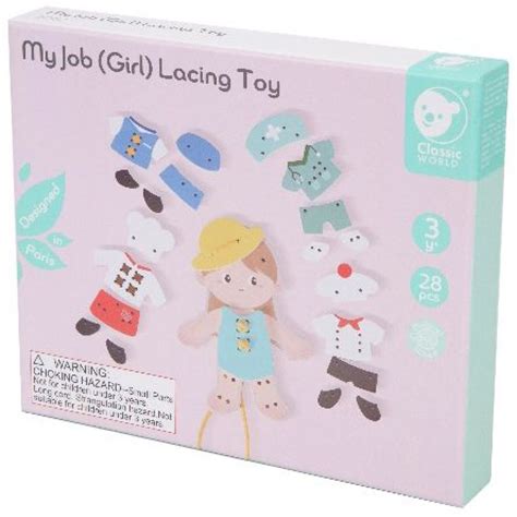 Rappa Dřevěná Navlékačka Oblékací Holka Maxíkovy Hračky