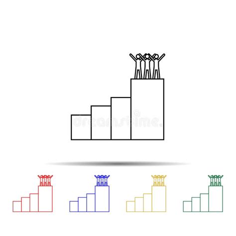 Teamwork Success Concept Multi Color Style Icon Simple Thin Line Outline Vector Of Team Work