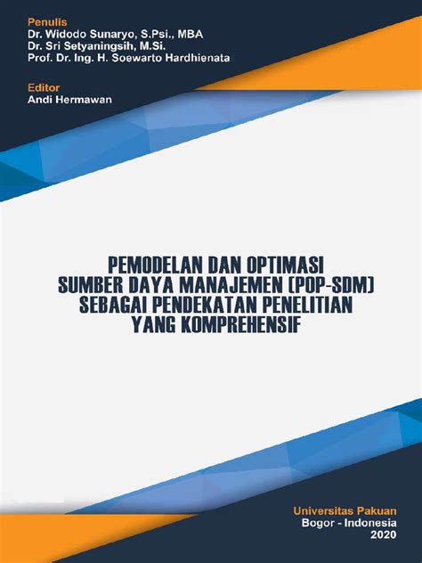 Pemodelan Dan Optimasi Sumber Daya Manaj Pdf