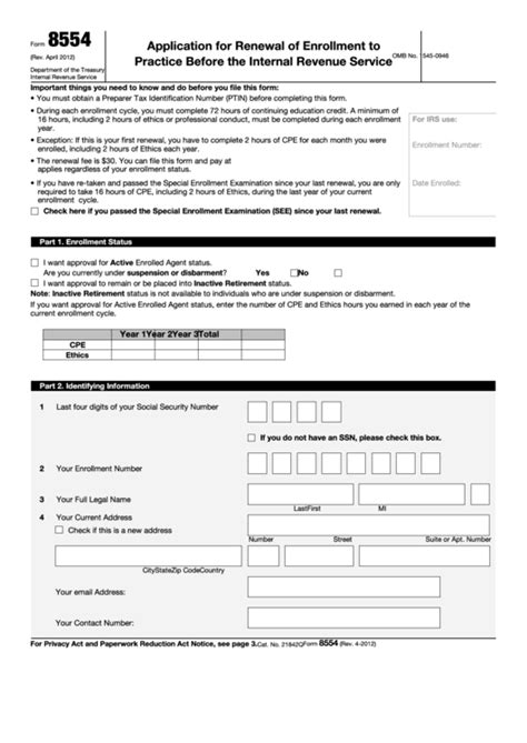 Form 8554 Fillable Pdf Printable Forms Free Online