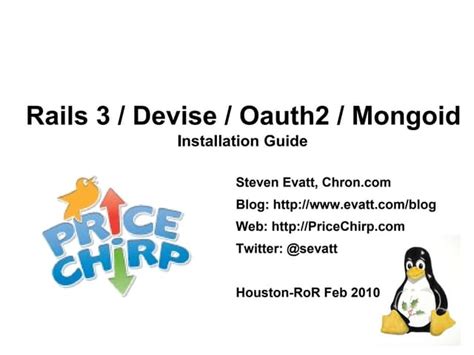 Rails 3 Devise Oauth2 Mongoid Installation Guide Ppt
