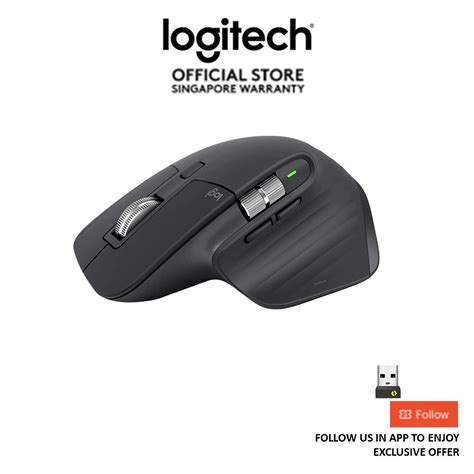 Logitech MX Master 3S Silent Wireless Mouse With Ultra Fast Scrolling Ergo 8K DPI Track On