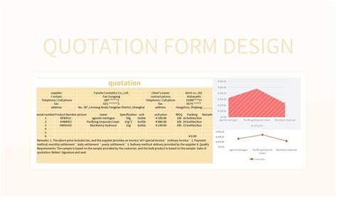 Quotation Form Design Excel Template And Google Sheets File For Free Download Slidesdocs