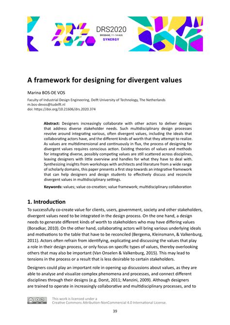 Pdf A Framework For Designing For Divergent Values