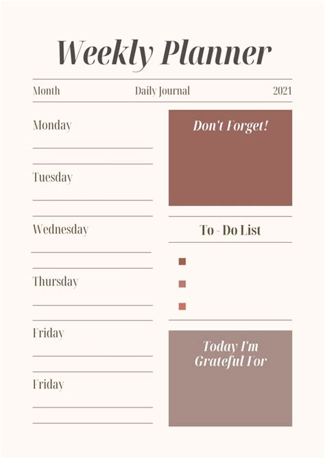 Page Free And Customizable Weekly Schedule Templates