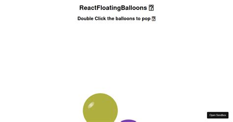 React Floating Balloons Basic Example Forked Codesandbox