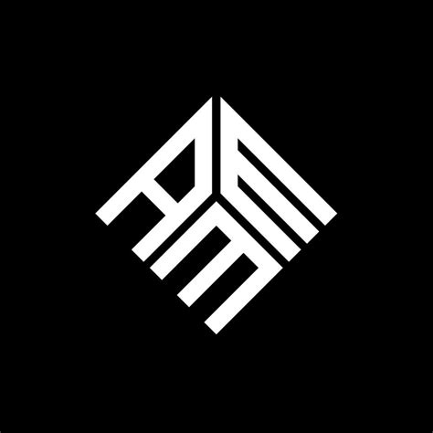 Amm Letter Logo Design On Black Background Amm Creative Initials