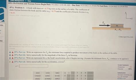Solved 8 Problem 1 A Book With Mass M475