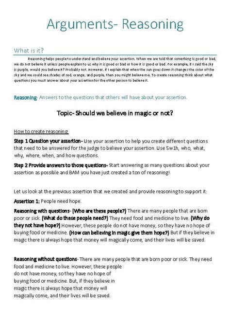 Debate Skills Basic Argument Structure AREI By Debatable TPT