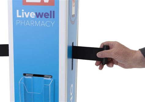 Personalized Stanchion Signage W Literature Pocket Graphics