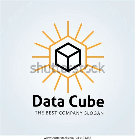 Data Cube Vector Logo Template Stock Vector Royalty Free 311134388