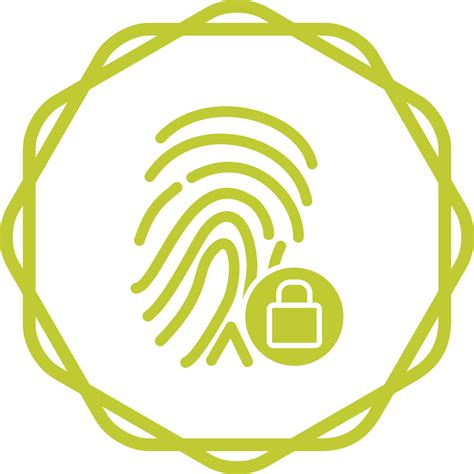 Fingerprint Lock Vector Icon 22427449 Vector Art At Vecteezy