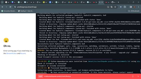 Oh No Error Running App But There Is No Error Massage Community