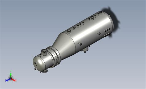 列管式壳管式冷凝器不锈钢换热器 STEP 模型图纸下载 懒石网