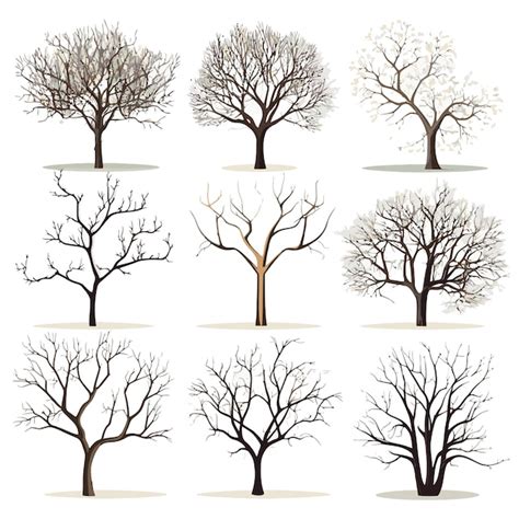 Premium Vector Vector Collection Of Winter Tree Premium Vector Vector Collection Of Winter Tree