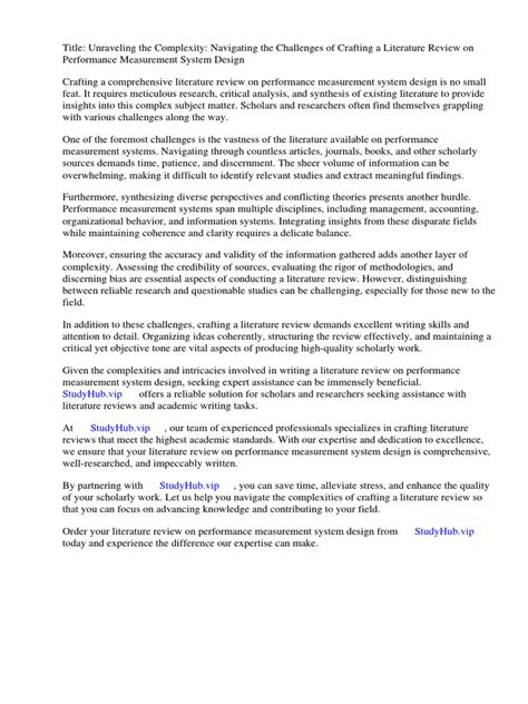 performance measurement system design a literature review and research