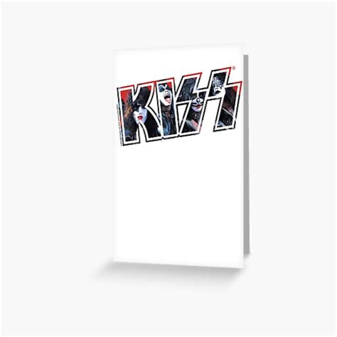 Kiss Logo Band Playing Fan Art Greeting Card By Art Fox Redbubble