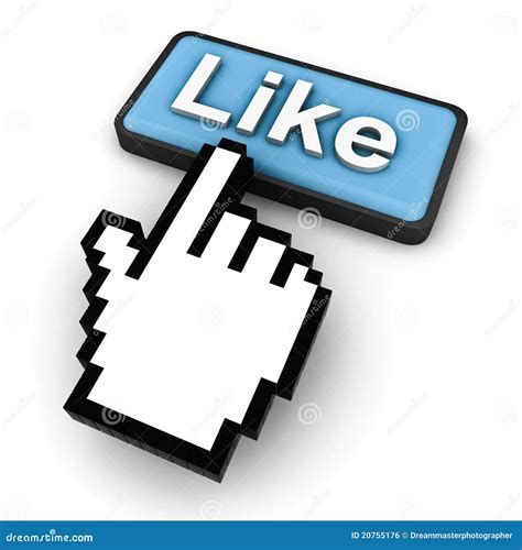 Clicking Like Button Stock Illustration Illustration Of Chat 20755176