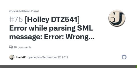 Holley Dtz541 Error While Parsing Sml Message Error Wrong Tl Field 0x65 For Choice · Issue