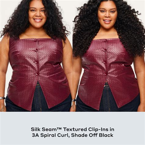 Silk Seam™ Textured Clip In Off Blackalmond Brown 1b7 Rooted 3a