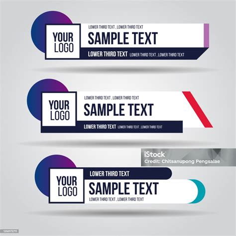 낮은 세 번째 흰색과 다채로운 디자인 Tv 템플릿 현대 현대 배너 바 스크린 브로드캐스트 표시 바 이름 집합입니다 투명 한 배경에 비디오 편집에 대 한 낮은 세 번째의