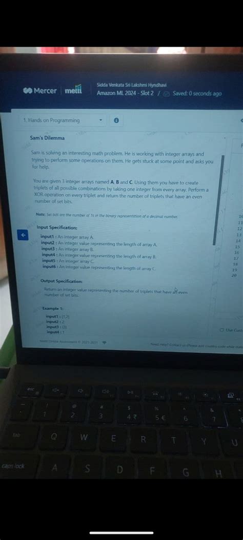 Amazon Ml Summer School 2024 Xor Triplets July Kumar K Desi Qna