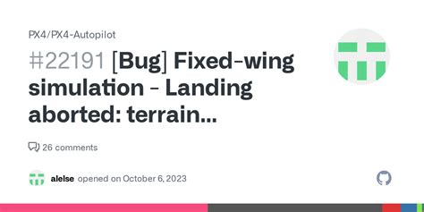 Bug Fixed Wing Simulation Landing Aborted Terrain Measurement Not Found Issue
