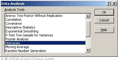 Excel Add Ins Histogram