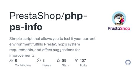 Github Prestashopphp Ps Info Simple Script That Allows You To Test