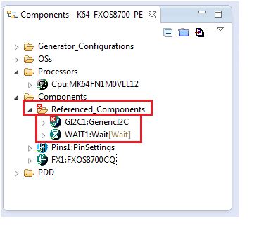 FRDM K F Kinetis Design Studio KDS Processor Expert PE Interfacing Inbuilt Axis Sensor
