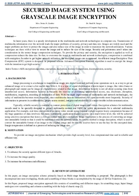 Pdf Secured Image System Using Grayscale Image Encryption