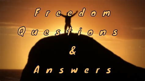 Freedom Questions And Answers Wittychimp