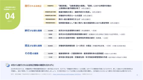 人事労務担当者のための年間業務カレンダー マネーフォワード クラウド 資料ライブラリ