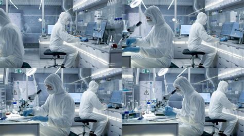 在实验室的研究人员在做科研研究视频素材下载