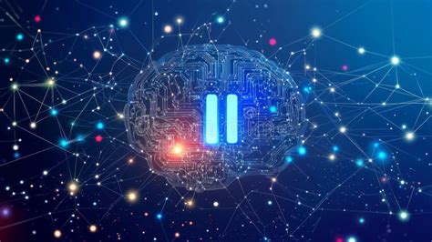 Interconnected Neural Network Visualizing Artificial Intelligence Brain Synapses And Complex