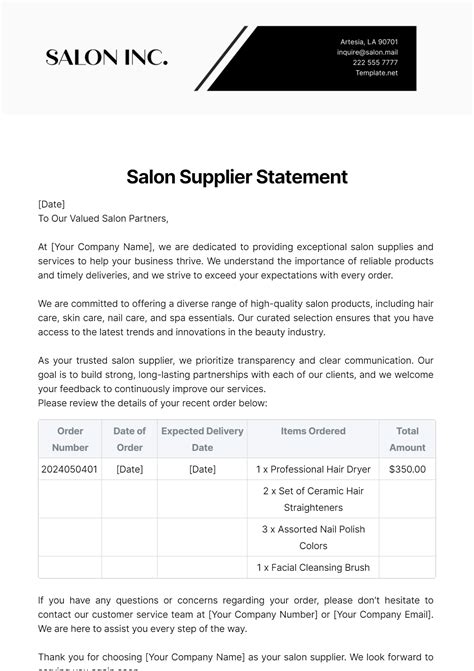 Free Supplier Templates To Edit Online