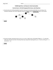 PracticeExam Pdf Page Of Name CS Algorithms Northeastern University Seattle