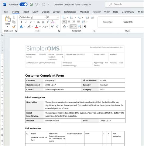 Medical Device Complaint Handling Process Complaint Investigation Process Medical Device