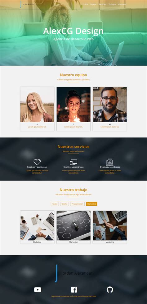 Descarga Una Página Web Con Html Css Y Javascript Alexcg Design Blog