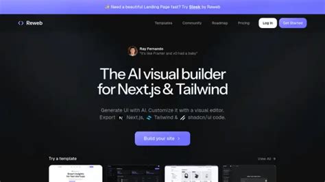 Reweb The Ai Visual Builder For Nextjs And Tailwind