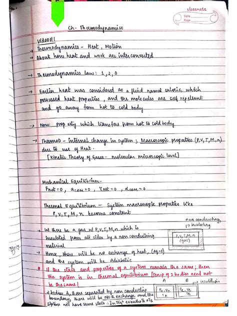 Class 11 Cbse Topper Notes Thermo Dyn Pdf