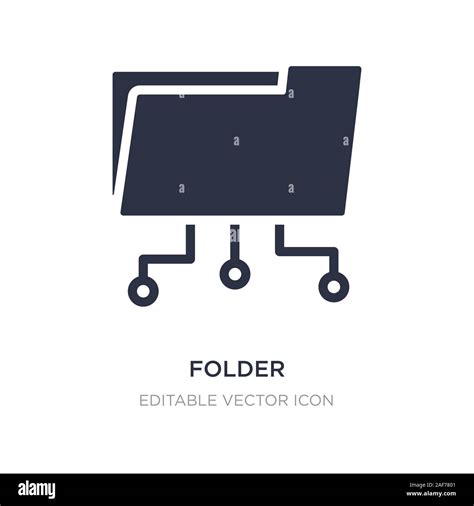 Folder Connected Circuit Icon On White Background Simple Element Illustration From Computer