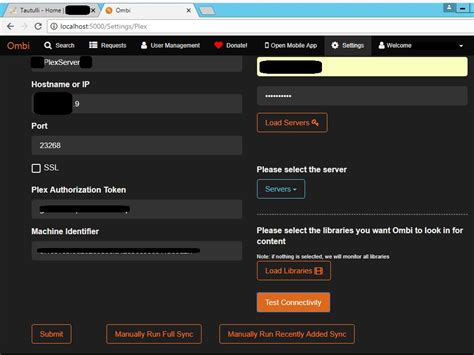 Can Not Connect To Plex Issue Ombi App Ombi GitHub